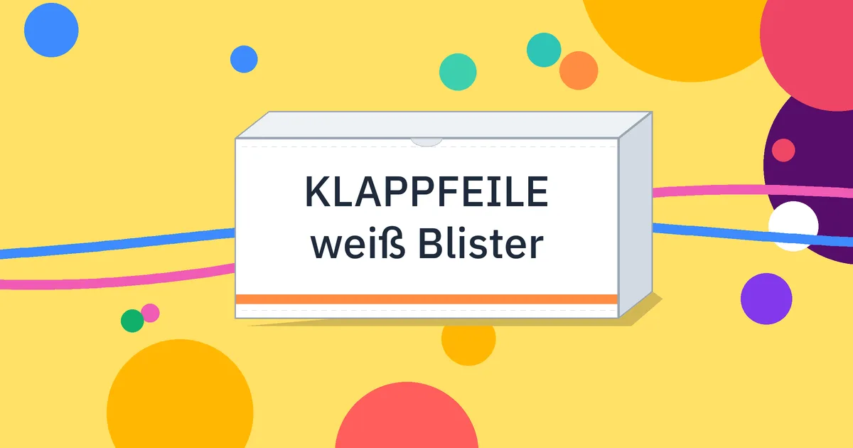 Symbolbild: Packung mit der Aufschrift KLAPPFEILE weiß Blister (PZN 01578994) – Verfügbarkeit und Bezug in Apotheken in Frankfurt am Main