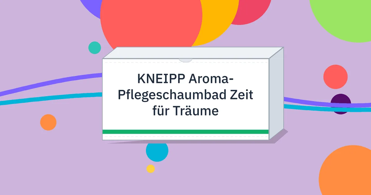 Symbolbild: Packung mit der Aufschrift KNEIPP Aroma-Pflegeschaumbad Zeit für Träume (PZN 09779723) – Verfügbarkeit und Bezug in Apotheken in Frankfurt am Main