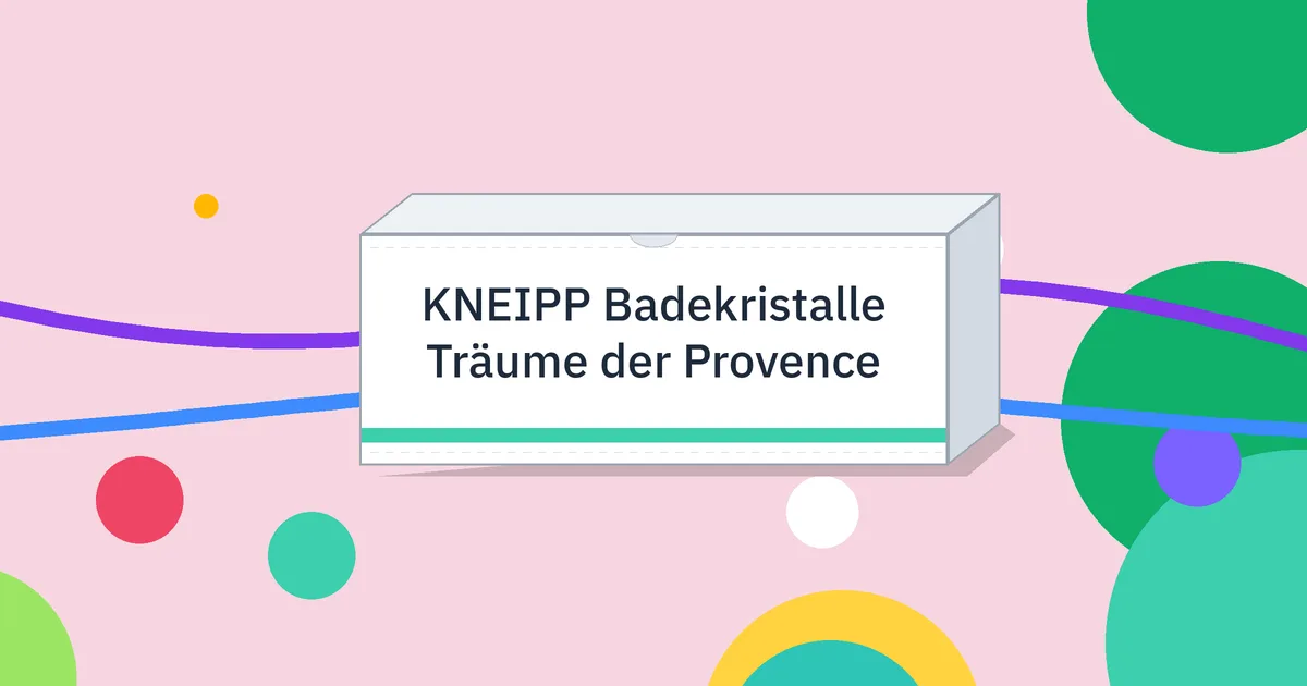 Symbolbild: Packung mit der Aufschrift KNEIPP Badekristalle Träume der Provence (PZN 02454231) – Verfügbarkeit und Bezug in Apotheken in Frankfurt am Main