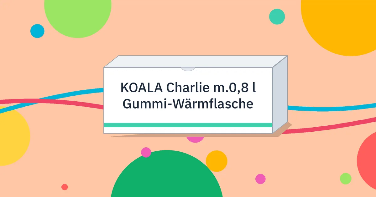 Symbolbild: Packung mit der Aufschrift KOALA Charlie m.0,8 l Gummi-Wärmflasche (PZN 18128806) – Verfügbarkeit und Bezug in Apotheken in Frankfurt am Main