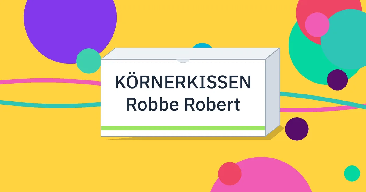Symbolbild: Packung mit der Aufschrift KÖRNERKISSEN Robbe Robert (PZN 20916853) – Verfügbarkeit und Bezug in Apotheken in Frankfurt am Main
