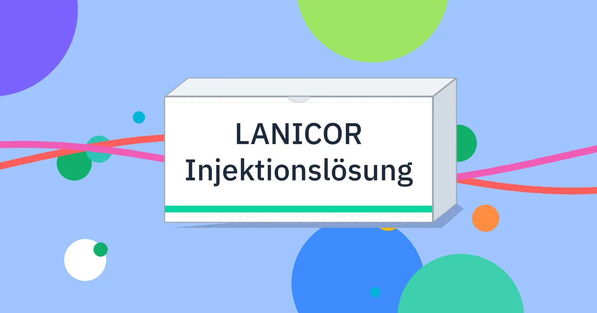 Symbolbild: Packung mit der Aufschrift LANICOR Injektionslösung (PZN 00612128) – Verfügbarkeit und Bezug in Apotheken in Frankfurt am Main