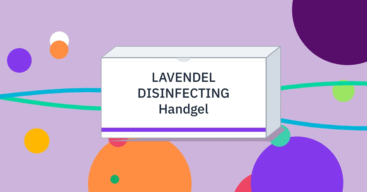 Symbolbild: Packung mit der Aufschrift LAVENDEL DISINFECTING Handgel (PZN 16633210) – Verfügbarkeit und Bezug in Apotheken in Frankfurt am Main