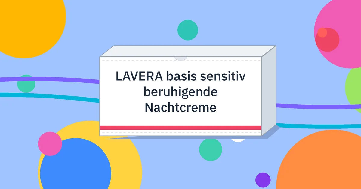 Symbolbild: Packung mit der Aufschrift LAVERA basis sensitiv beruhigende Nachtcreme (PZN 17884569) – Verfügbarkeit und Bezug in Apotheken in Frankfurt am Main