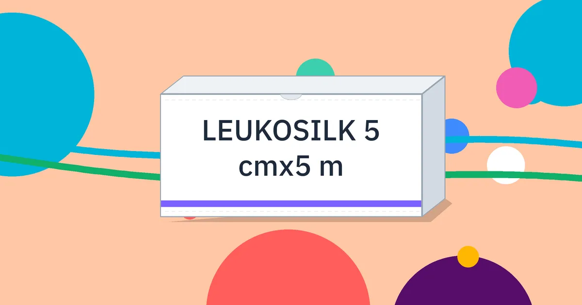 Symbolbild: Packung mit der Aufschrift LEUKOSILK 5 cmx5 m (PZN 04593669) – Verfügbarkeit und Bezug in Apotheken in Frankfurt am Main