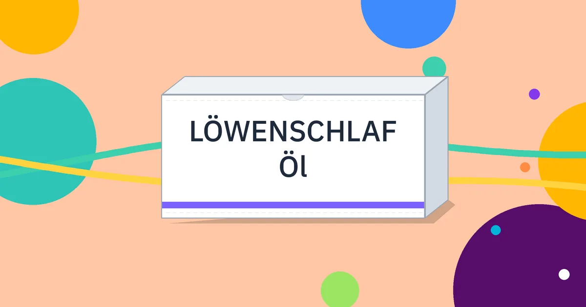 Symbolbild: Packung mit der Aufschrift LÖWENSCHLAF Öl (PZN 20157175) – Verfügbarkeit und Bezug in Apotheken in Frankfurt am Main