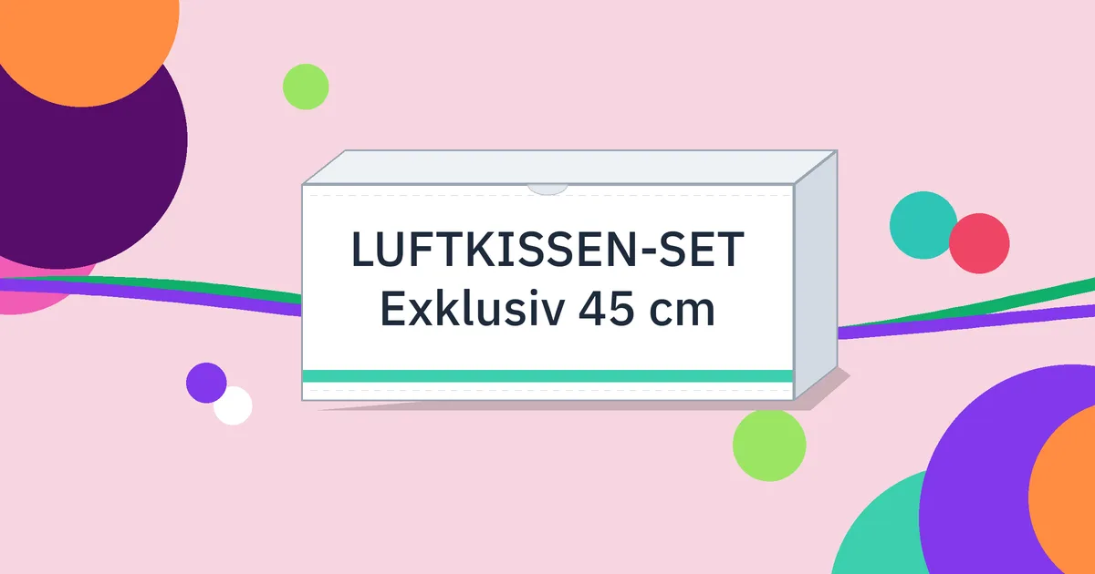 Symbolbild: Packung mit der Aufschrift LUFTKISSEN-SET Exklusiv 45 cm (PZN 10075358) – Verfügbarkeit und Bezug in Apotheken in Frankfurt am Main