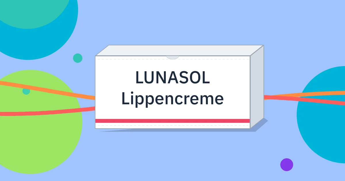 Symbolbild: Packung mit der Aufschrift LUNASOL Lippencreme (PZN 19755161) – Verfügbarkeit und Bezug in Apotheken in Frankfurt am Main