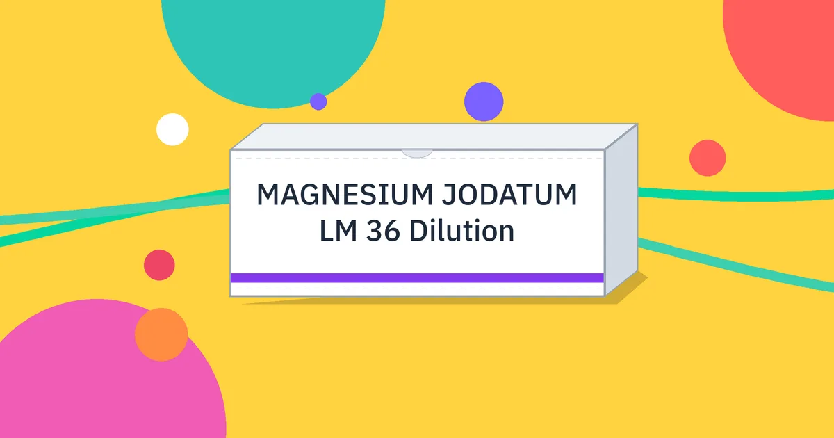 Symbolbild: Packung mit der Aufschrift MAGNESIUM JODATUM LM 36 Dilution (PZN 12938154) – Verfügbarkeit und Bezug in Apotheken in Frankfurt am Main