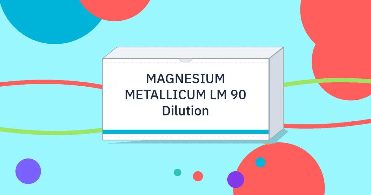 Symbolbild: Packung mit der Aufschrift MAGNESIUM METALLICUM LM 90 Dilution (PZN 12938668) – Verfügbarkeit und Bezug in Apotheken in Frankfurt am Main