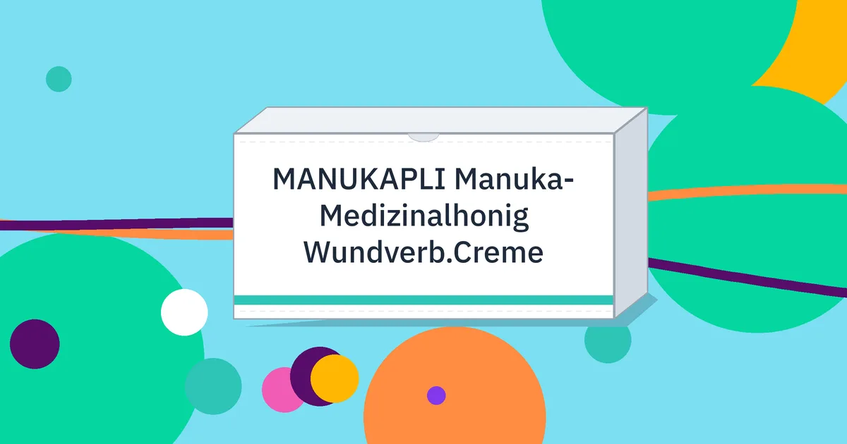 Symbolbild: Packung mit der Aufschrift MANUKAPLI Manuka-Medizinalhonig Wundverb.Creme (PZN 20935365) – Verfügbarkeit und Bezug in Apotheken in Frankfurt am Main