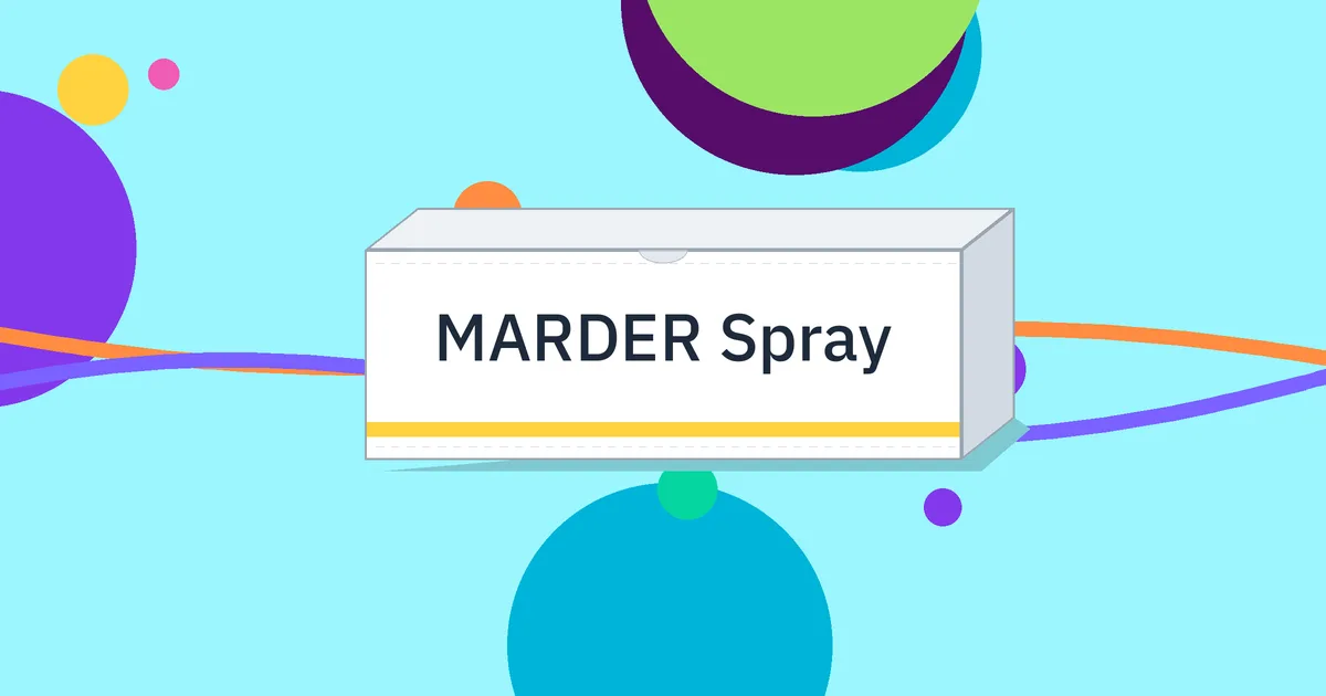 Symbolbild: Packung mit der Aufschrift MARDER Spray (PZN 14447489) – Verfügbarkeit und Bezug in Apotheken in Frankfurt am Main