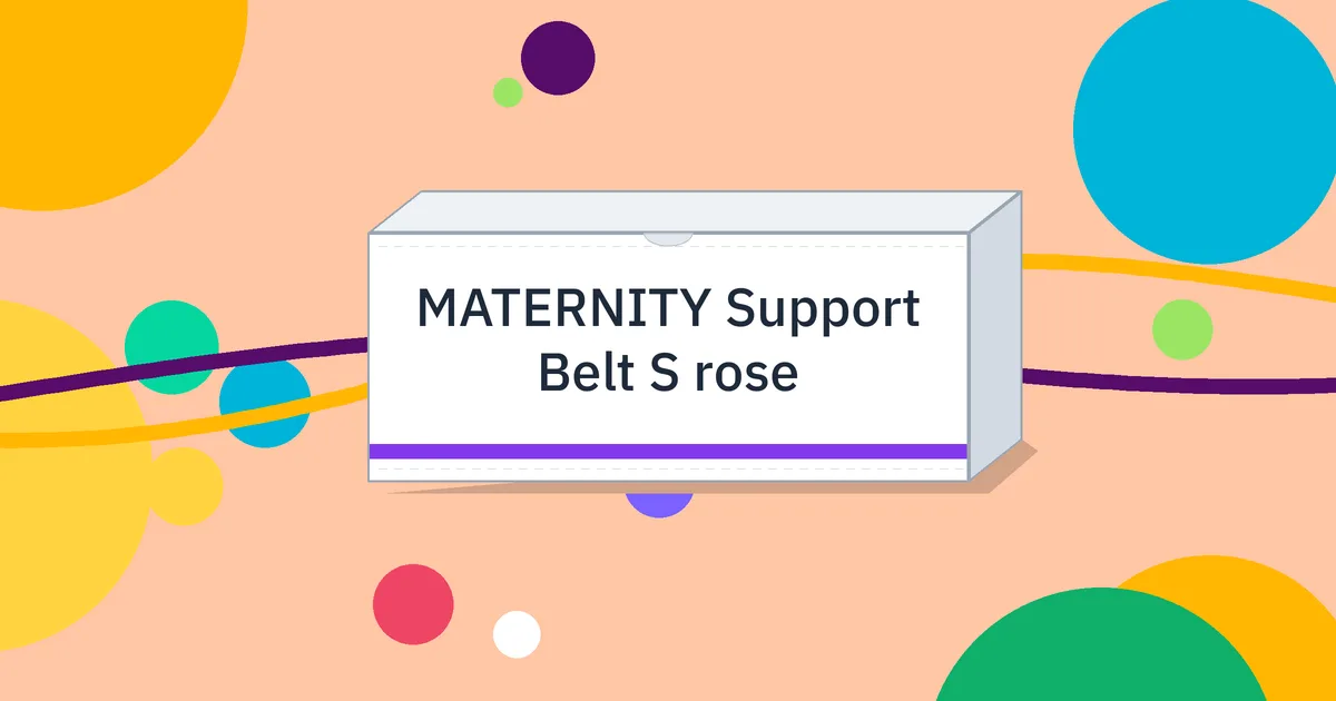 Symbolbild: Packung mit der Aufschrift MATERNITY Support Belt S rose (PZN 16764596) – Verfügbarkeit und Bezug in Apotheken in Frankfurt am Main