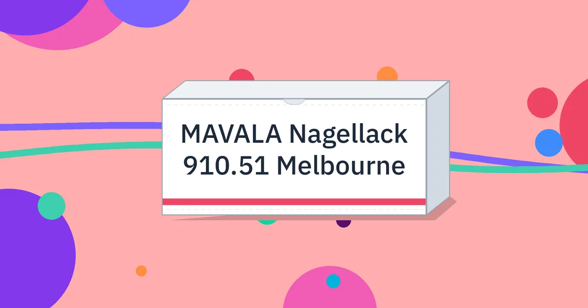 Symbolbild: Packung mit der Aufschrift MAVALA Nagellack 910.51 Melbourne (PZN 13903198) – Verfügbarkeit und Bezug in Apotheken in Frankfurt am Main