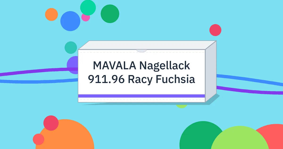 Symbolbild: Packung mit der Aufschrift MAVALA Nagellack 911.96 Racy Fuchsia (PZN 16496894) – Verfügbarkeit und Bezug in Apotheken in Frankfurt am Main