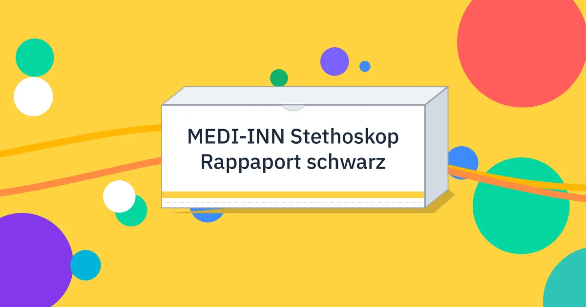 Symbolbild: Packung mit der Aufschrift MEDI-INN Stethoskop Rappaport schwarz (PZN 18658119) – Verfügbarkeit und Bezug in Apotheken in Frankfurt am Main