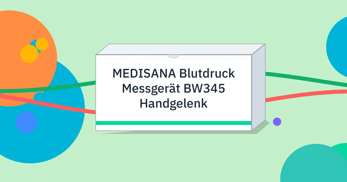 Symbolbild: Packung mit der Aufschrift MEDISANA Blutdruck Messgerät BW345 Handgelenk (PZN 19834587) – Verfügbarkeit und Bezug in Apotheken in Frankfurt am Main