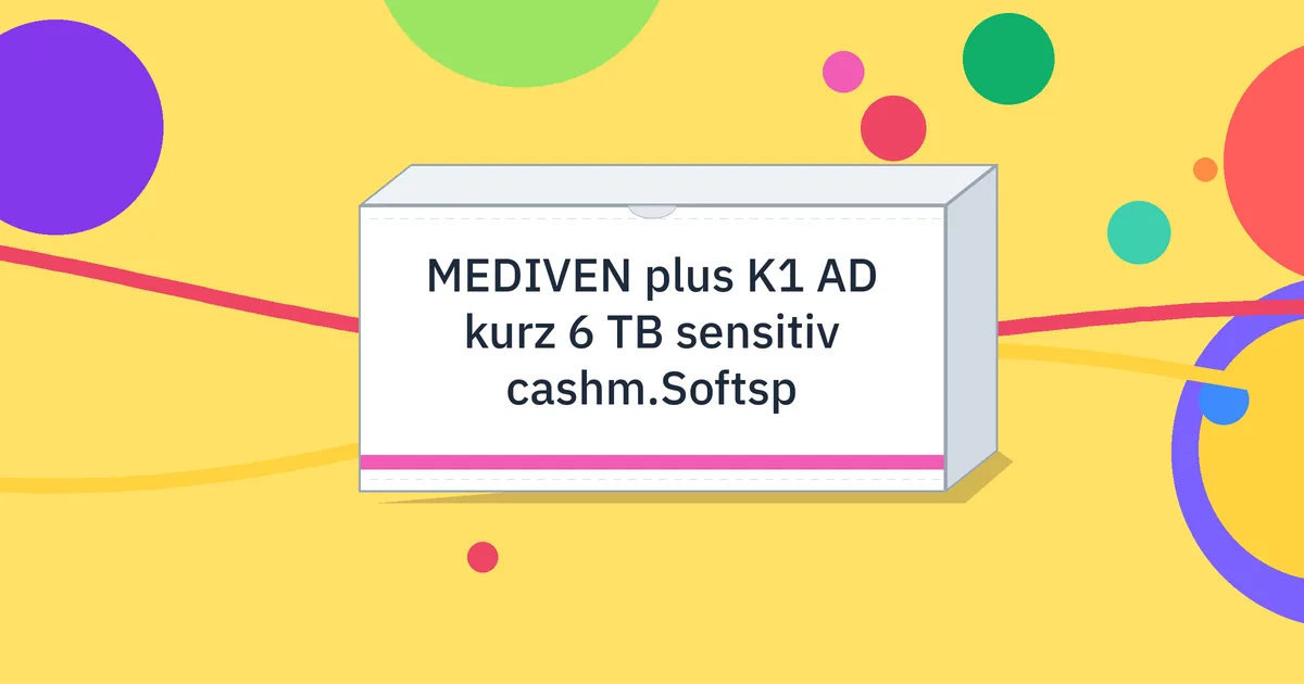 Symbolbild: Packung mit der Aufschrift MEDIVEN plus K1 AD kurz 6 TB sensitiv cashm.Softsp (PZN 15053373) – Verfügbarkeit und Bezug in Apotheken in Frankfurt am Main