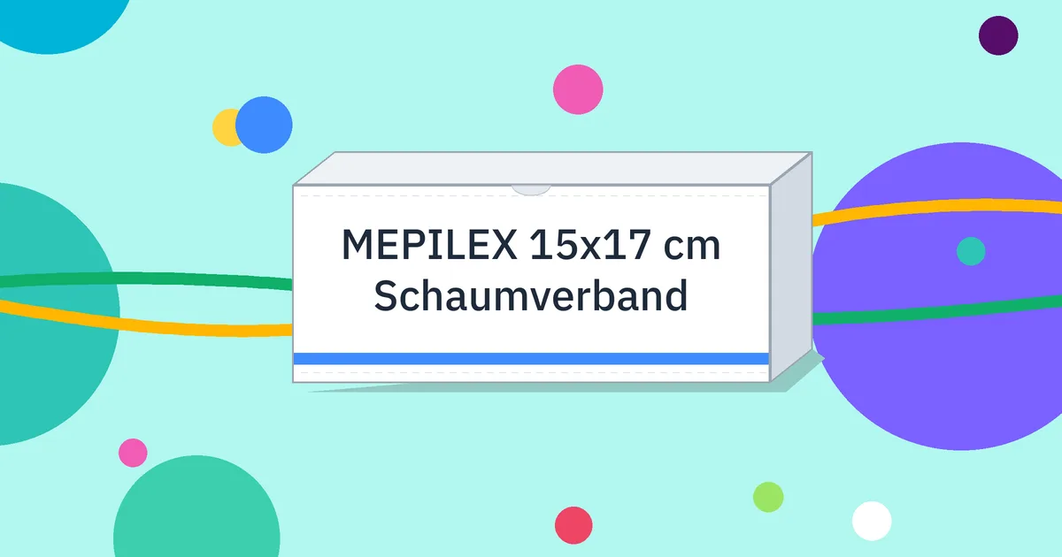 Symbolbild: Packung mit der Aufschrift MEPILEX 15x17 cm Schaumverband (PZN 07391914) – Verfügbarkeit und Bezug in Apotheken in Frankfurt am Main