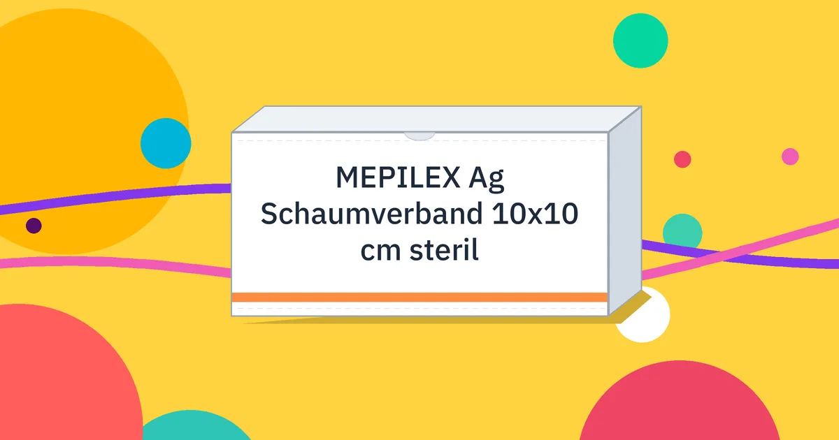Symbolbild: Packung mit der Aufschrift MEPILEX Ag Schaumverband 10x10 cm steril (PZN 20726006) – Verfügbarkeit und Bezug in Apotheken in Frankfurt am Main
