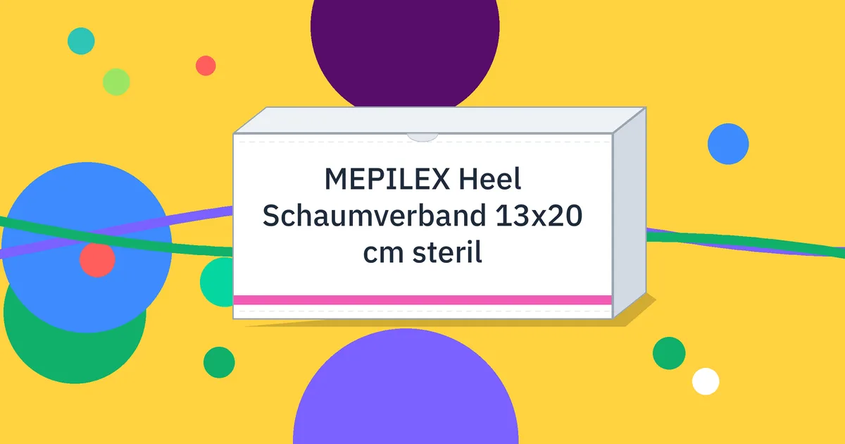 Symbolbild: Packung mit der Aufschrift MEPILEX Heel Schaumverband 13x20 cm steril (PZN 04791062) – Verfügbarkeit und Bezug in Apotheken in Frankfurt am Main