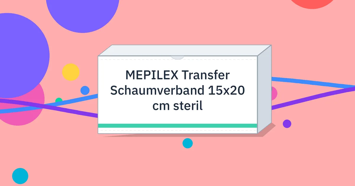 Symbolbild: Packung mit der Aufschrift MEPILEX Transfer Schaumverband 15x20 cm steril (PZN 18035045) – Verfügbarkeit und Bezug in Apotheken in Frankfurt am Main