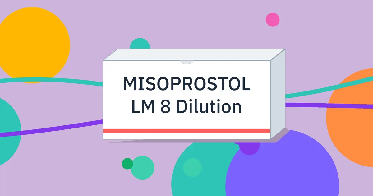 Symbolbild: Packung mit der Aufschrift MISOPROSTOL LM 8 Dilution (PZN 12956608) – Verfügbarkeit und Bezug in Apotheken in Frankfurt am Main