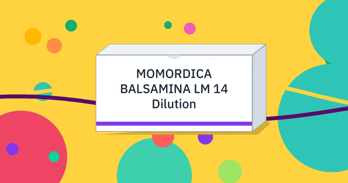 Symbolbild: Packung mit der Aufschrift MOMORDICA BALSAMINA LM 14 Dilution (PZN 13610295) – Verfügbarkeit und Bezug in Apotheken in Frankfurt am Main
