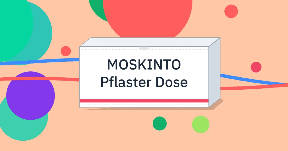 Symbolbild: Packung mit der Aufschrift MOSKINTO Pflaster Dose (PZN 13346504) – Verfügbarkeit und Bezug in Apotheken in Frankfurt am Main