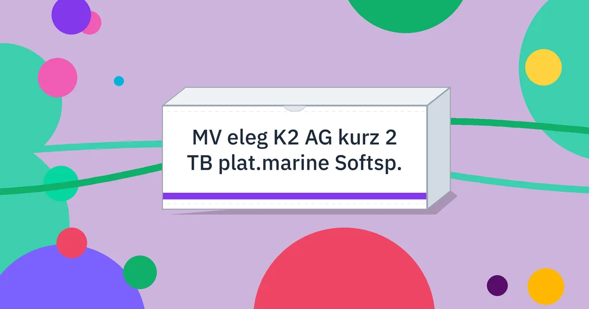 Symbolbild: Packung mit der Aufschrift MV eleg K2 AG kurz 2 TB plat.marine Softsp. (PZN 14605043) – Verfügbarkeit und Bezug in Apotheken in Frankfurt am Main