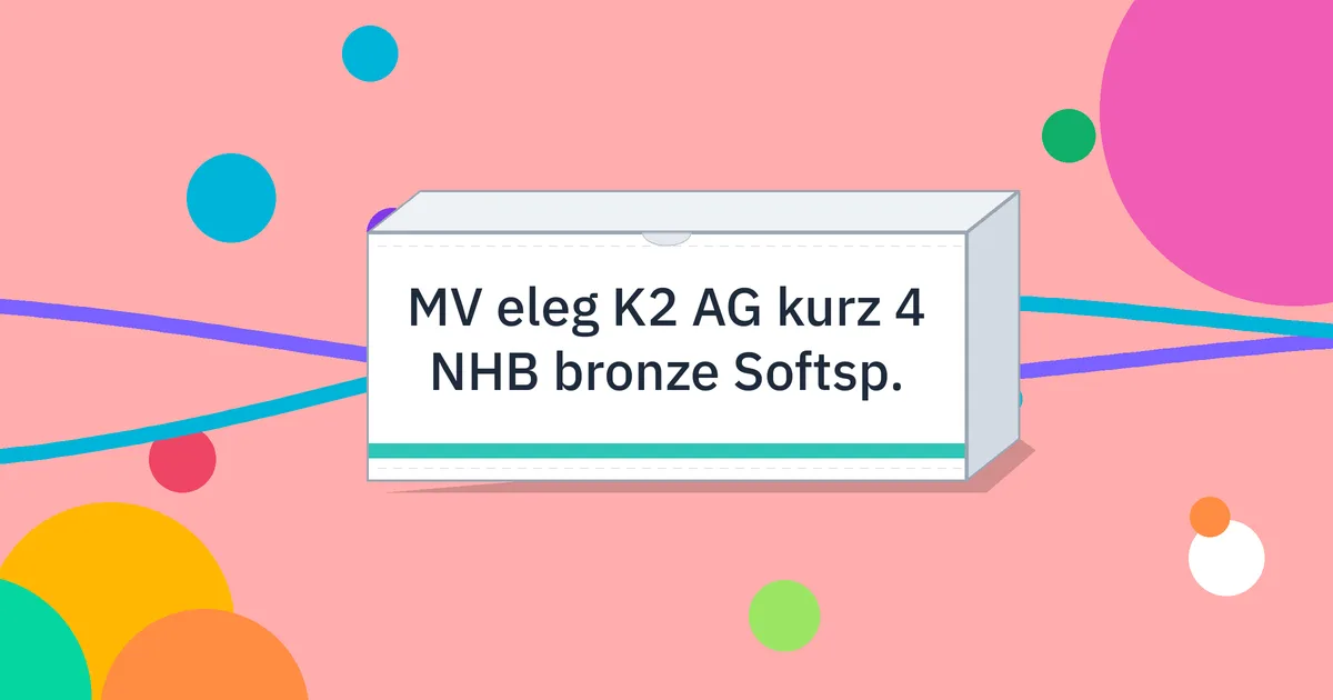 Symbolbild: Packung mit der Aufschrift MV eleg K2 AG kurz 4 NHB bronze Softsp. (PZN 15716626) – Verfügbarkeit und Bezug in Apotheken in Frankfurt am Main
