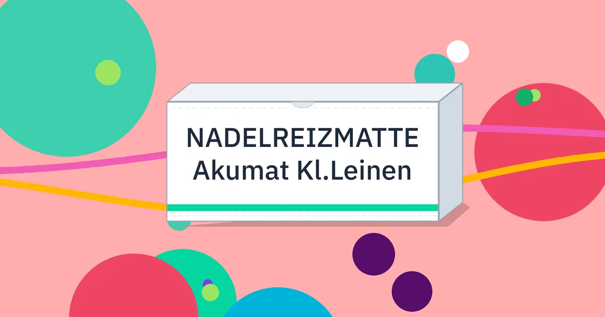 Symbolbild: Packung mit der Aufschrift NADELREIZMATTE Akumat Kl.Leinen (PZN 00166723) – Verfügbarkeit und Bezug in Apotheken in Frankfurt am Main