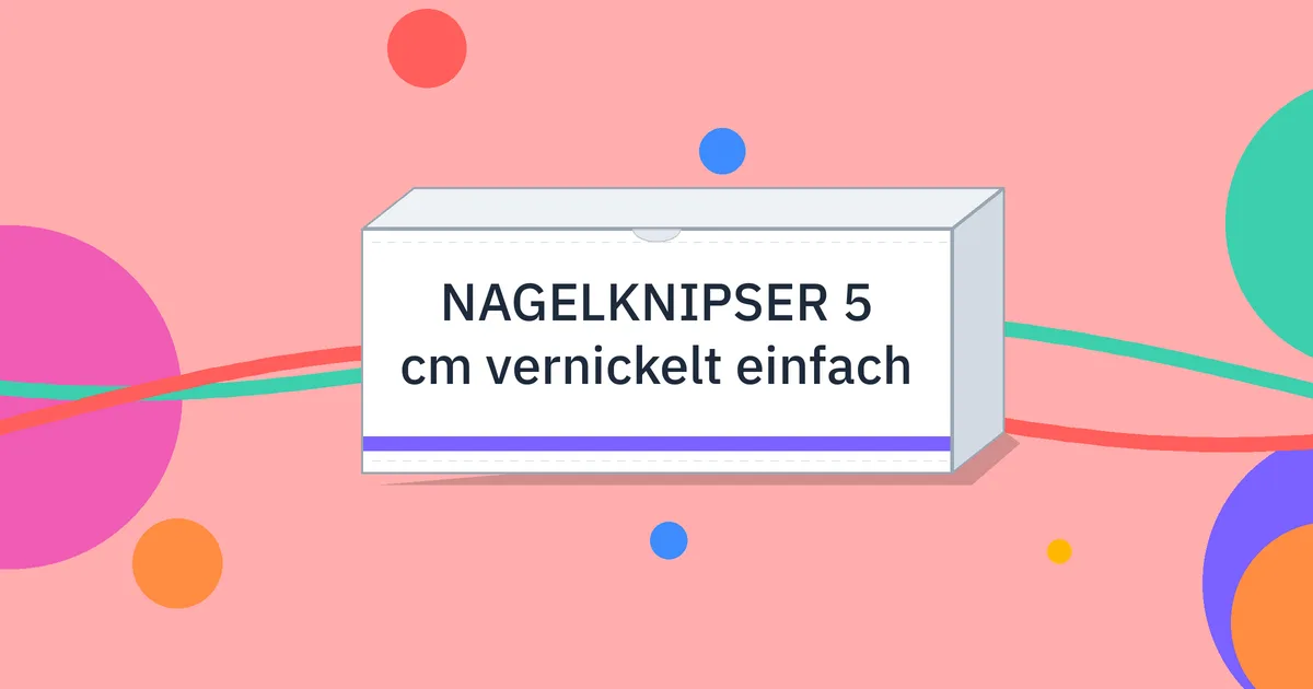 Symbolbild: Packung mit der Aufschrift NAGELKNIPSER 5 cm vernickelt einfach (PZN 11353204) – Verfügbarkeit und Bezug in Apotheken in Frankfurt am Main