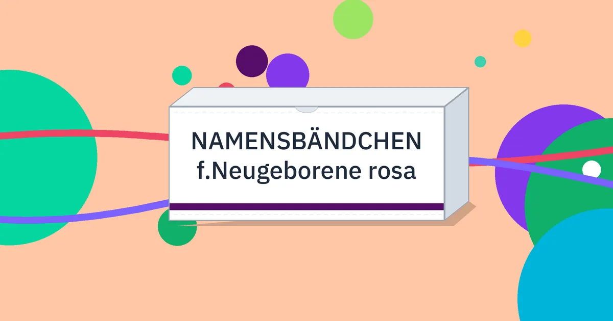 Symbolbild: Packung mit der Aufschrift NAMENSBÄNDCHEN f.Neugeborene rosa (PZN 01410970) – Verfügbarkeit und Bezug in Apotheken in Frankfurt am Main
