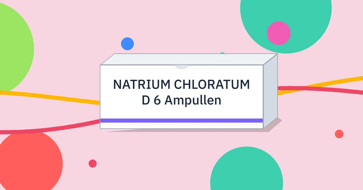 Symbolbild: Packung mit der Aufschrift NATRIUM CHLORATUM D 6 Ampullen (PZN 11707398) – Verfügbarkeit und Bezug in Apotheken in Frankfurt am Main