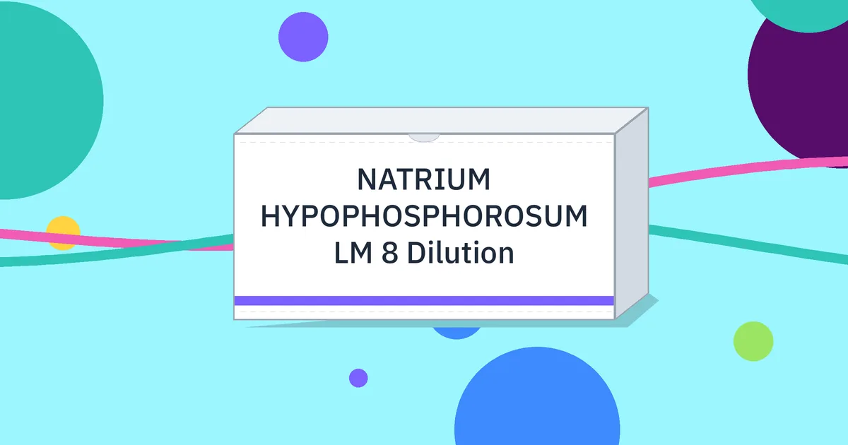 Symbolbild: Packung mit der Aufschrift NATRIUM HYPOPHOSPHOROSUM LM 8 Dilution (PZN 12963376) – Verfügbarkeit und Bezug in Apotheken in Frankfurt am Main