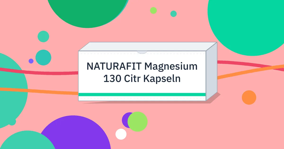 Symbolbild: Packung mit der Aufschrift NATURAFIT Magnesium 130 Citr Kapseln (PZN 07514179) – Verfügbarkeit und Bezug in Apotheken in Frankfurt am Main