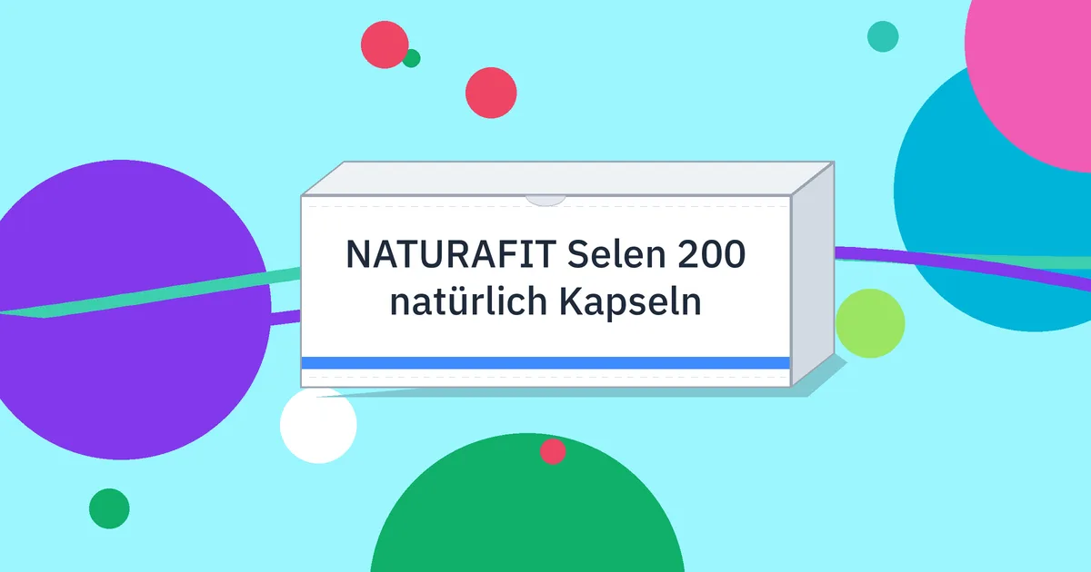 Symbolbild: Packung mit der Aufschrift NATURAFIT Selen 200 natürlich Kapseln (PZN 12516341) – Verfügbarkeit und Bezug in Apotheken in Frankfurt am Main