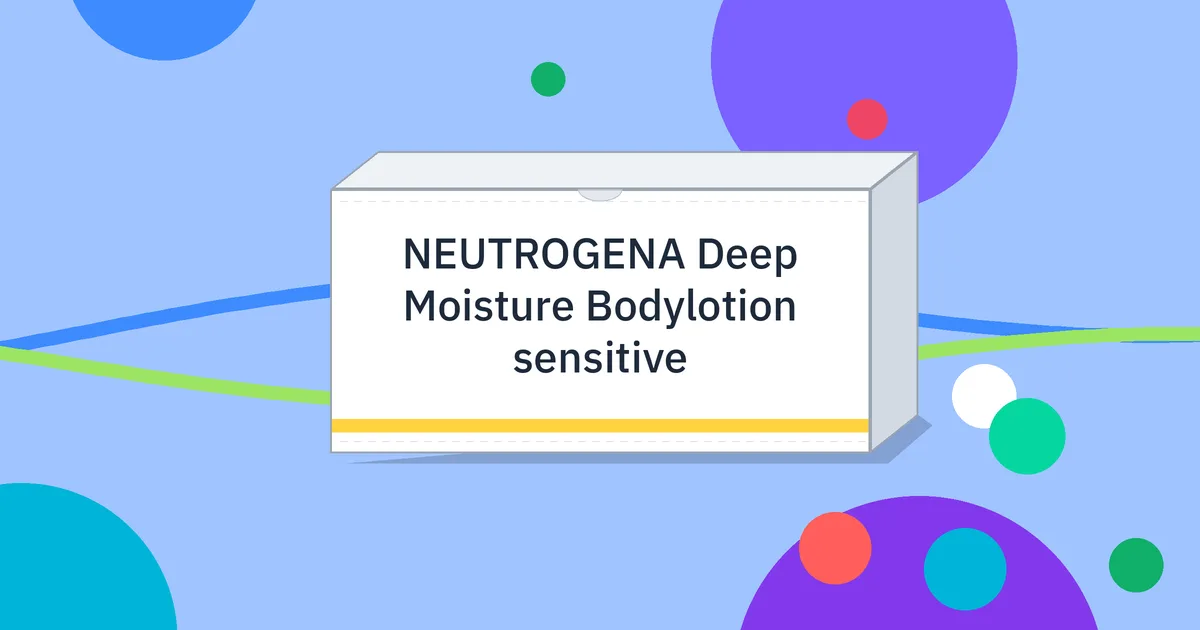 Symbolbild: Packung mit der Aufschrift NEUTROGENA Deep Moisture Bodylotion sensitive (PZN 19283785) – Verfügbarkeit und Bezug in Apotheken in Frankfurt am Main