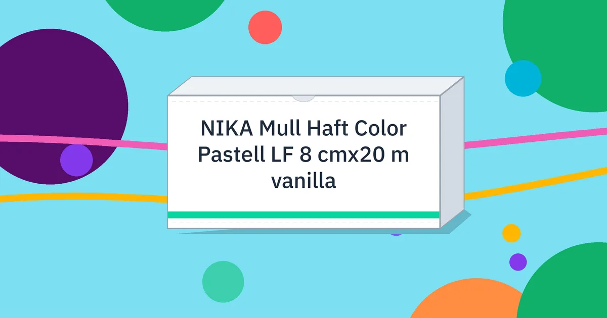 Symbolbild: Packung mit der Aufschrift NIKA Mull Haft Color Pastell LF 8 cmx20 m vanilla (PZN 13901963) – Verfügbarkeit und Bezug in Apotheken in Frankfurt am Main