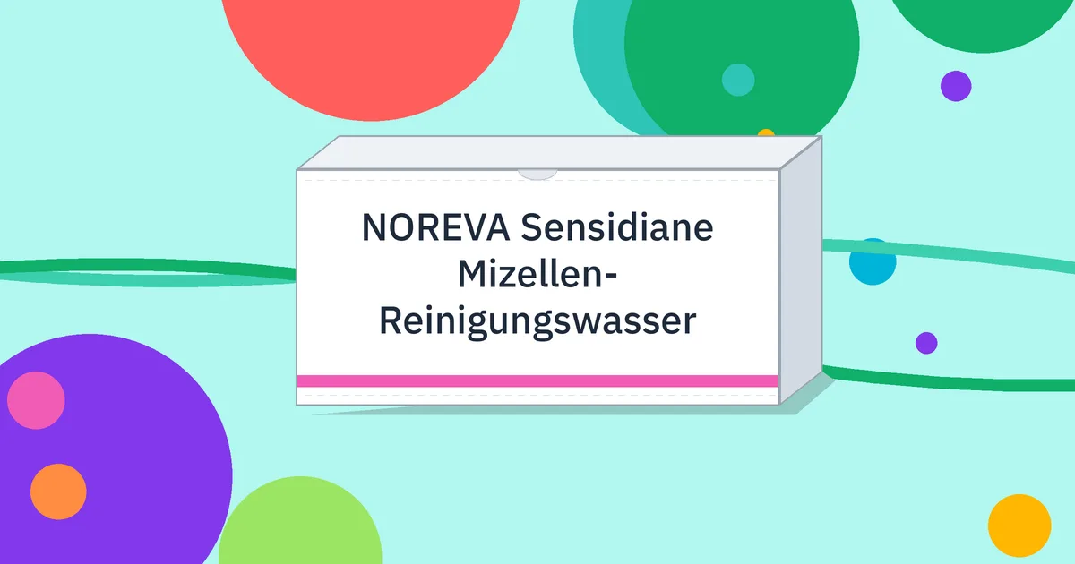 Symbolbild: Packung mit der Aufschrift NOREVA Sensidiane Mizellen-Reinigungswasser (PZN 18162507) – Verfügbarkeit und Bezug in Apotheken in Frankfurt am Main