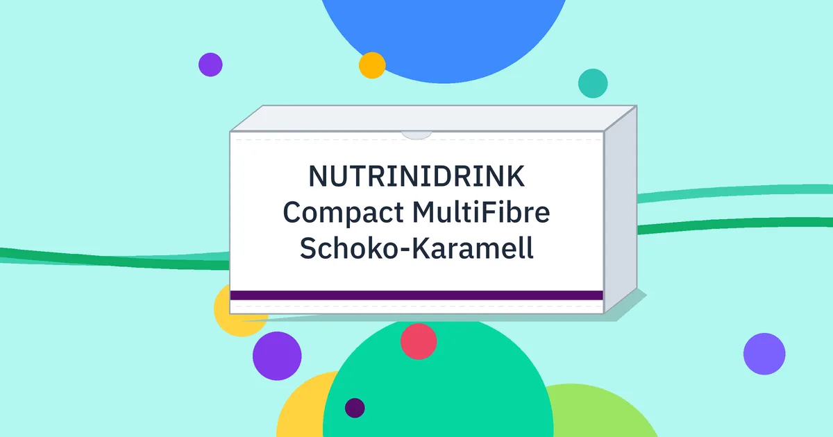 Symbolbild: Packung mit der Aufschrift NUTRINIDRINK Compact MultiFibre Schoko-Karamell (PZN 20170951) – Verfügbarkeit und Bezug in Apotheken in Frankfurt am Main