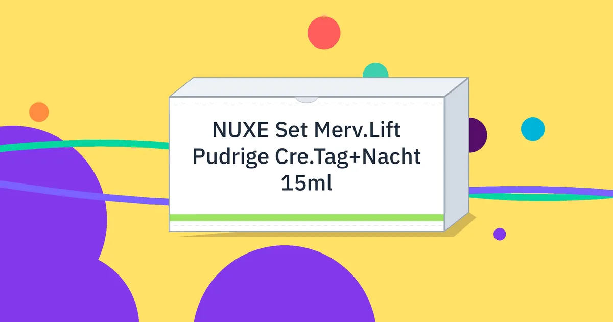 Symbolbild: Packung mit der Aufschrift NUXE Set Merv.Lift Pudrige Cre.Tag+Nacht 15ml (PZN 20341453) – Verfügbarkeit und Bezug in Apotheken in Frankfurt am Main