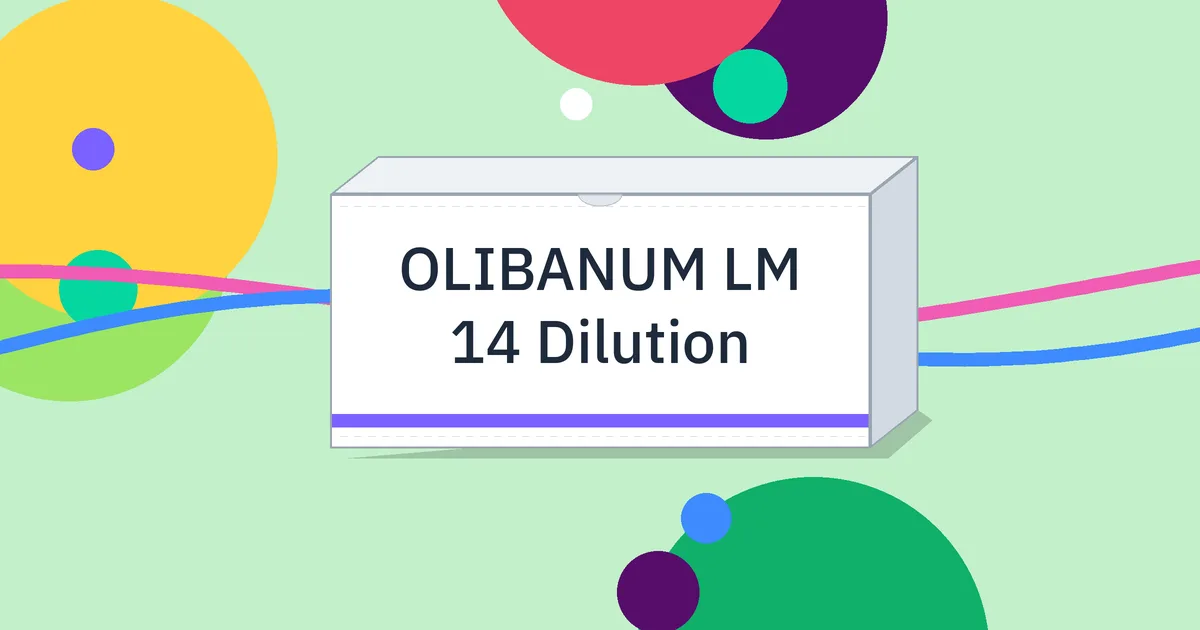 Symbolbild: Packung mit der Aufschrift OLIBANUM LM 14 Dilution (PZN 12971708) – Verfügbarkeit und Bezug in Apotheken in Frankfurt am Main