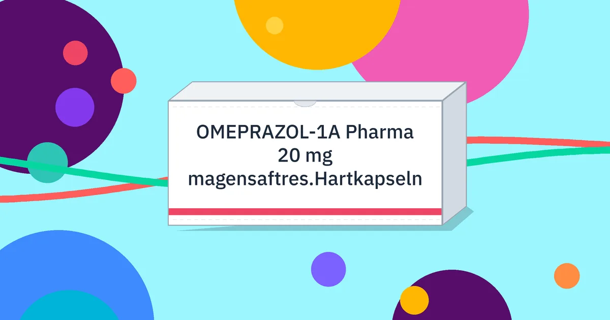 Symbolbild: Packung mit der Aufschrift OMEPRAZOL-1A Pharma 20 mg magensaftres.Hartkapseln (PZN 10108075) – Verfügbarkeit und Bezug in Apotheken in Frankfurt am Main