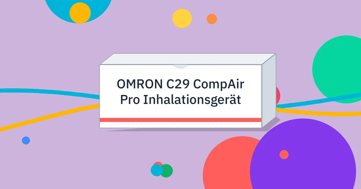 Symbolbild: Packung mit der Aufschrift OMRON C29 CompAir Pro Inhalationsgerät (PZN 04636025) – Verfügbarkeit und Bezug in Apotheken in Frankfurt am Main