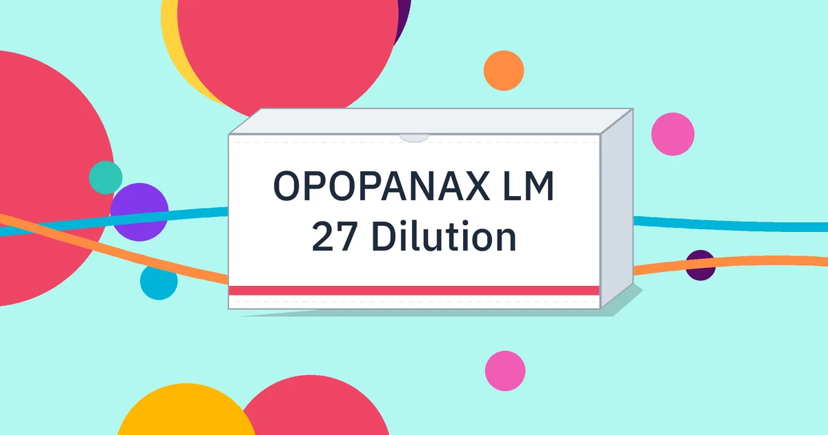 Symbolbild: Packung mit der Aufschrift OPOPANAX LM 27 Dilution (PZN 13627284) – Verfügbarkeit und Bezug in Apotheken in Frankfurt am Main