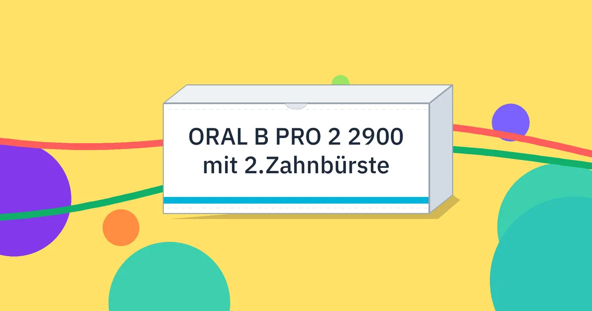 Symbolbild: Packung mit der Aufschrift ORAL B PRO 2 2900 mit 2.Zahnbürste (PZN 14420390) – Verfügbarkeit und Bezug in Apotheken in Frankfurt am Main