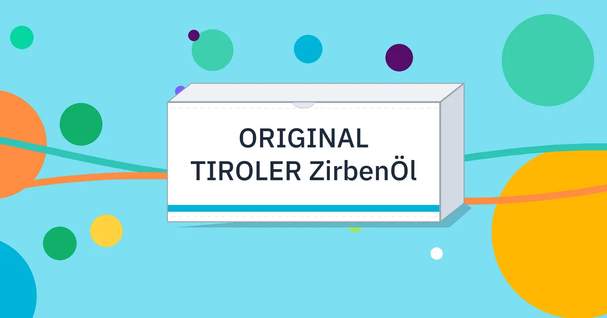 Symbolbild: Packung mit der Aufschrift ORIGINAL TIROLER ZirbenÖl (PZN 11095245) – Verfügbarkeit und Bezug in Apotheken in Frankfurt am Main