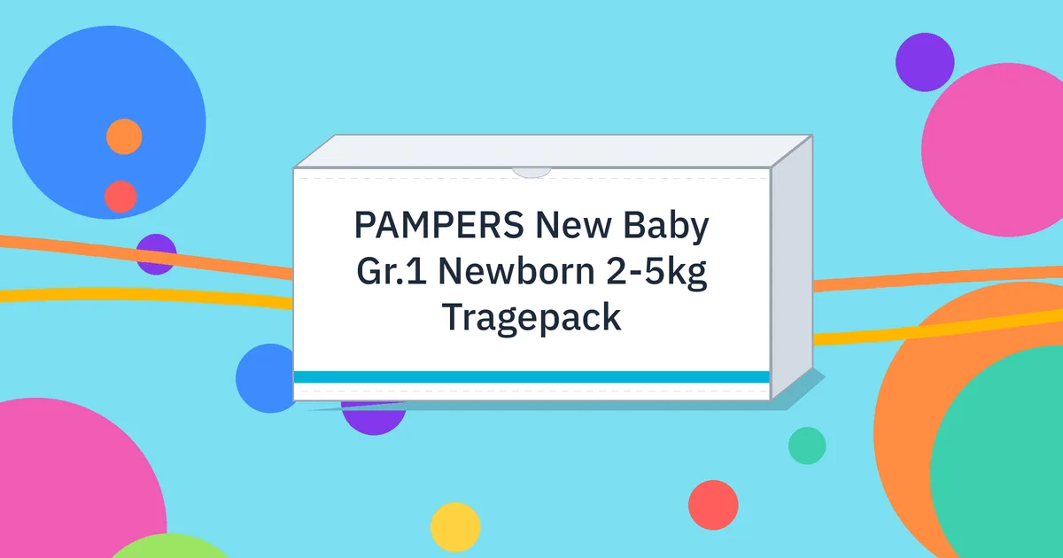 Symbolbild: Packung mit der Aufschrift PAMPERS New Baby Gr.1 Newborn 2-5kg Tragepack (PZN 03074393) – Verfügbarkeit und Bezug in Apotheken in Frankfurt am Main